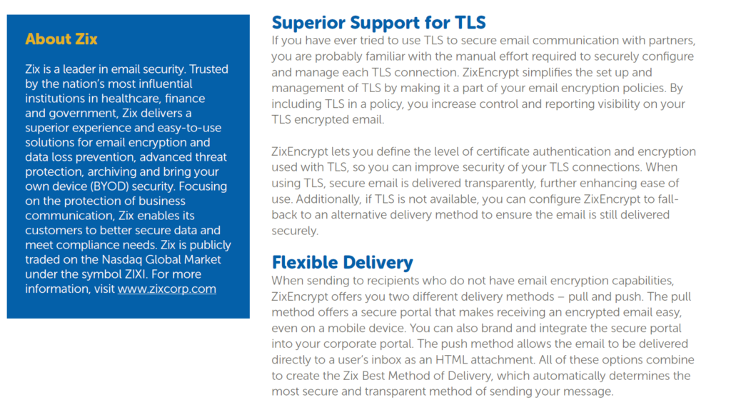 Zix Advanced Email Encryption – ANS